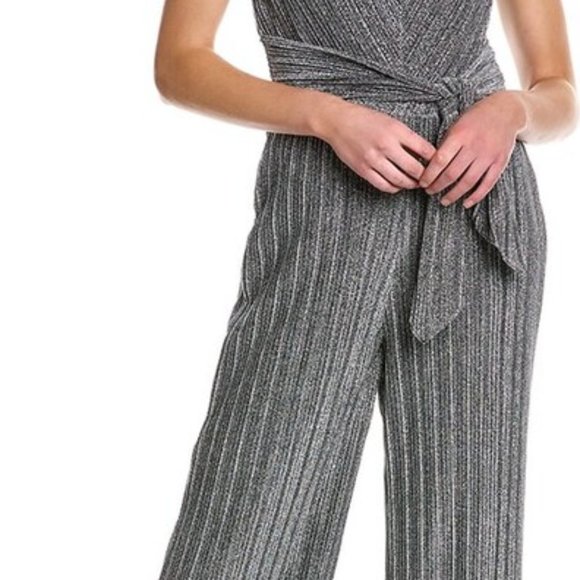 brand removed | Pants & Jumpsuits | New S Metallic Pleated Wide Leg ...